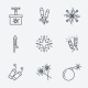 Pyrotechnic Icons Set, Icons | GraphicRiver