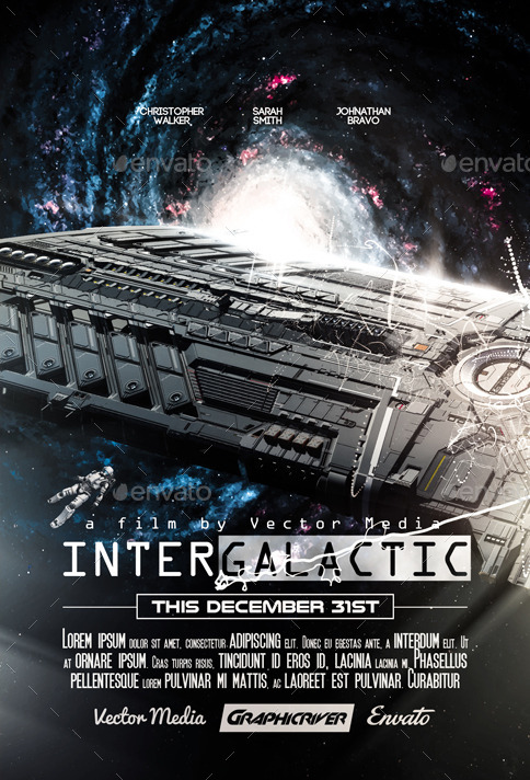 Intergalactic - Movie Poster [Vol.3], Print Templates | GraphicRiver