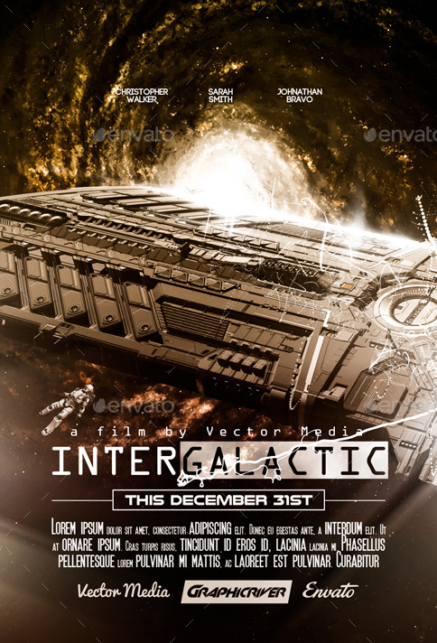 Intergalactic - Movie Poster [Vol.3], Print Templates | GraphicRiver