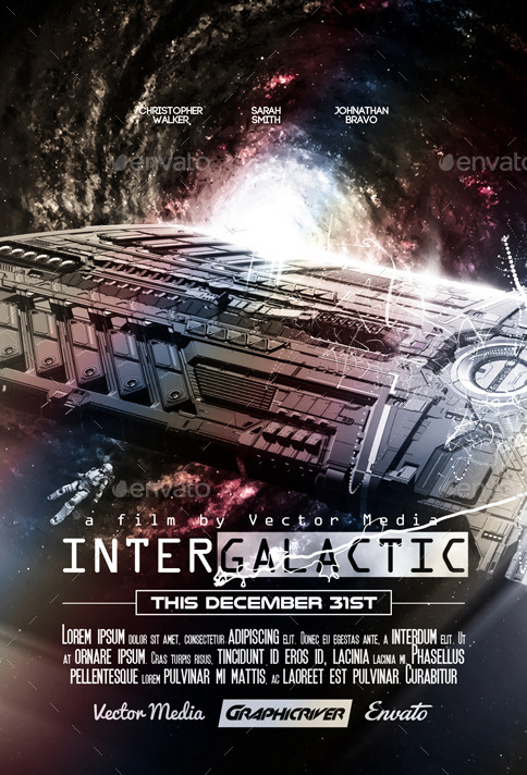 Intergalactic - Movie Poster [Vol.3], Print Templates | GraphicRiver