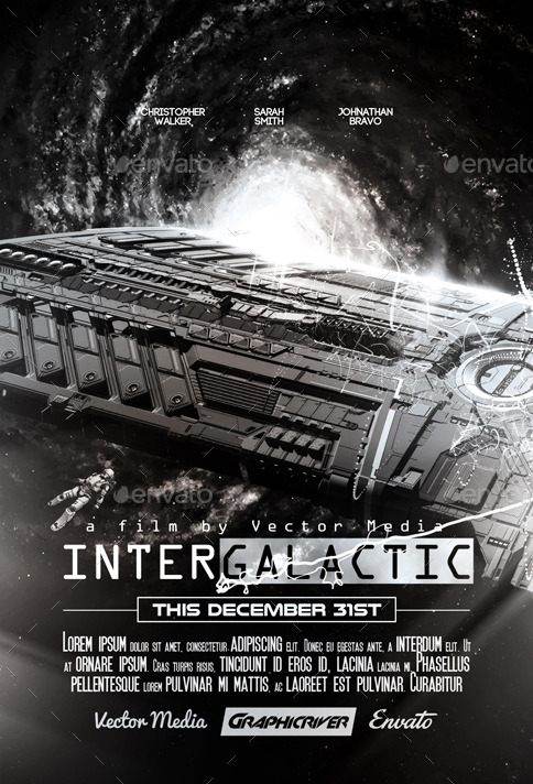 Intergalactic - Movie Poster [Vol.3], Print Templates | GraphicRiver