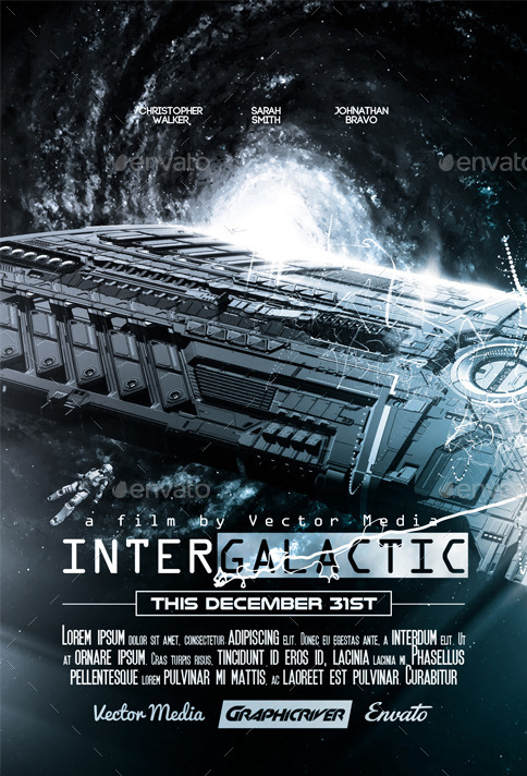 Intergalactic - Movie Poster [Vol.3], Print Templates | GraphicRiver