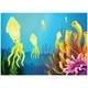 Yellow Squids Near Coral Reefs by interactimages | GraphicRiver