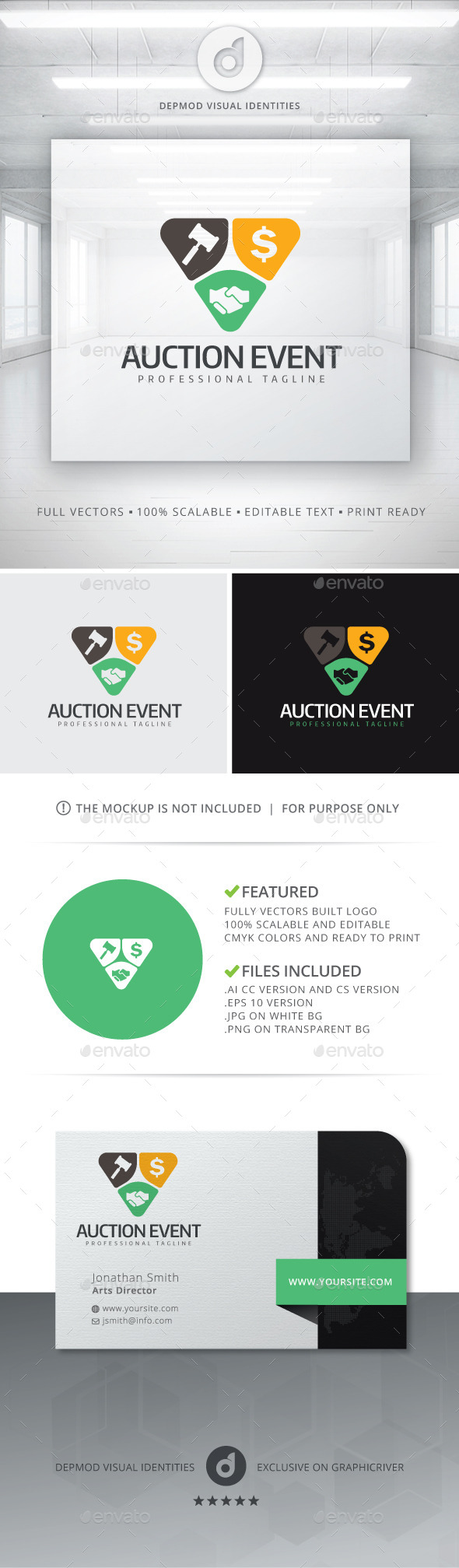 Auction Event Logo by Opaq | GraphicRiver