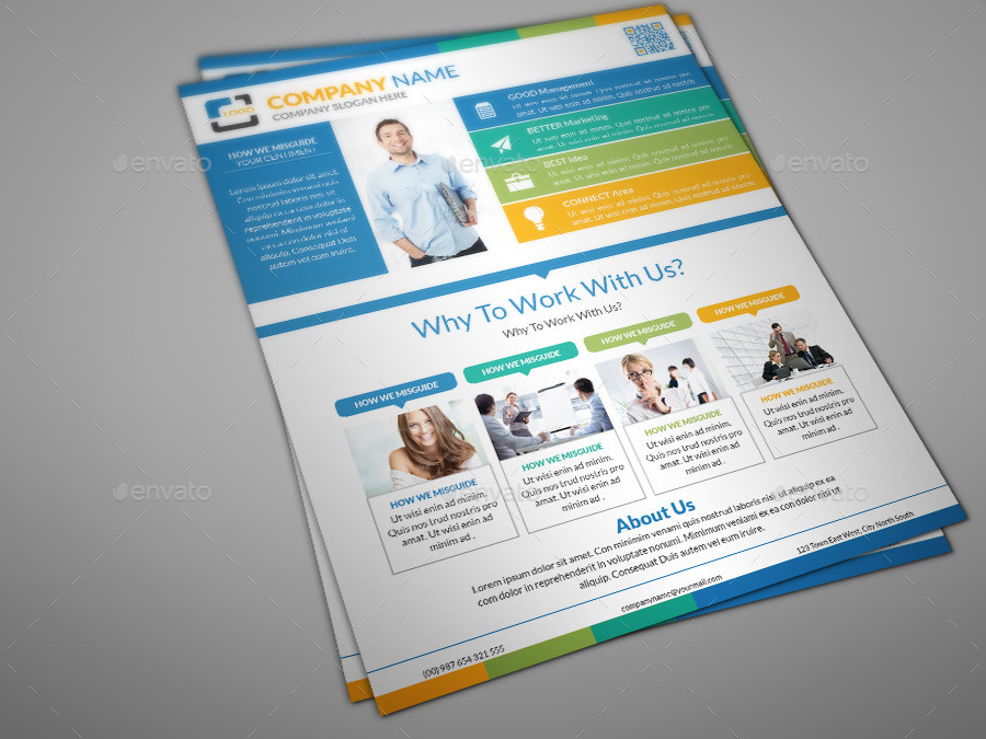 Corporate Infographic Flyer, Print Templates | GraphicRiver