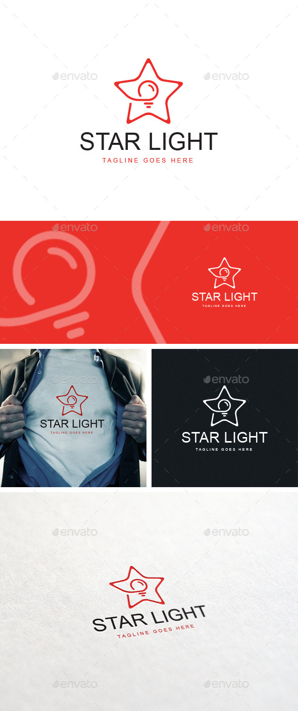 Star Light Logo Template, Logo Templates | GraphicRiver