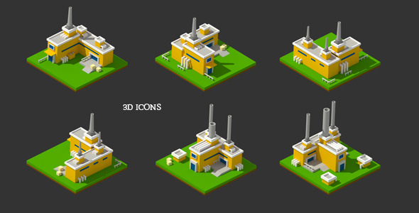 3d Animated Icons on Industrial Topics, Motion Graphics | VideoHive