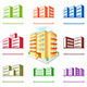 Multistoried Building Site Icons Set, Vectors | GraphicRiver