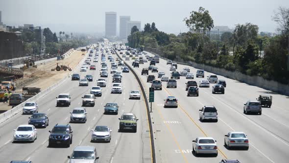Traffic On Busy Freeway In Los Angeles 10, Stock Footage | VideoHive
