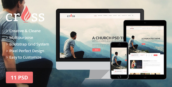 Cross Church | PSD template by WordPress-Studio | ThemeForest