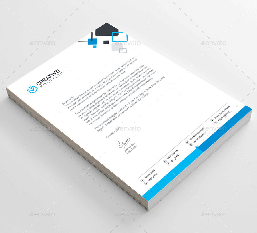CREATIVE SOLUTION Corporate Letterhead, Print Templates | GraphicRiver