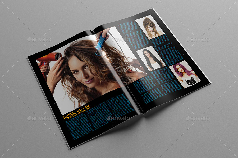 Super Hair Magazine Template, Print Templates | GraphicRiver