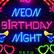 Neon Birthday Party Flyer, Print Templates | GraphicRiver