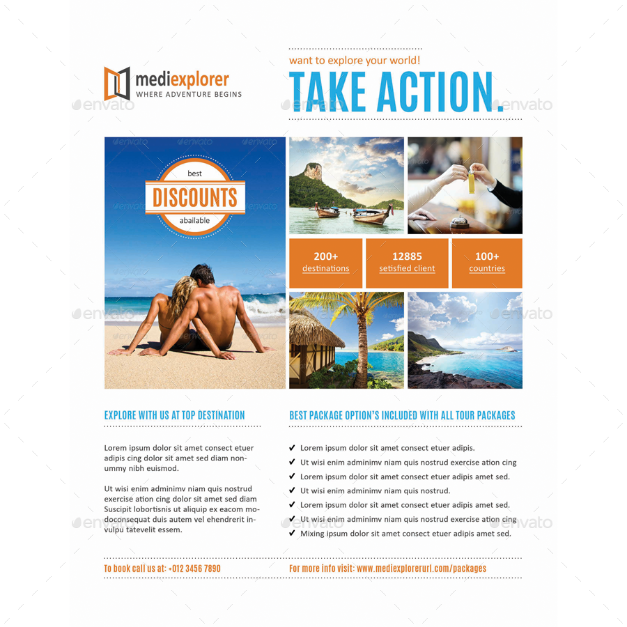 Travel & Vacation Flyer Ads Vol.4, Print Templates | GraphicRiver
