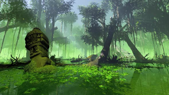 The Ruins Of Ancient Civilizations In The Rainforest, Motion Graphics