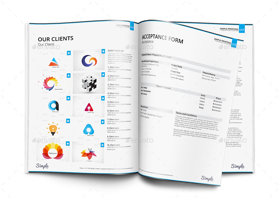 Simple Proposal Template, Print Templates | GraphicRiver