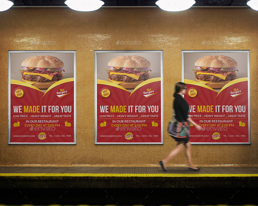 Burger Restaurant Poster Template Vol.3, Print Templates | GraphicRiver