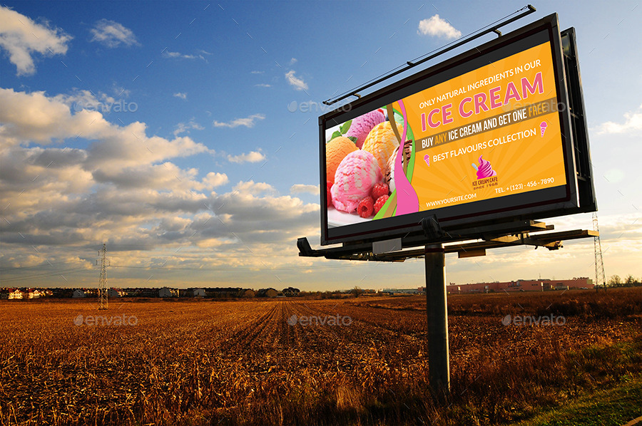 Ice Cream Billboard Template Vol.3, Print Templates | GraphicRiver