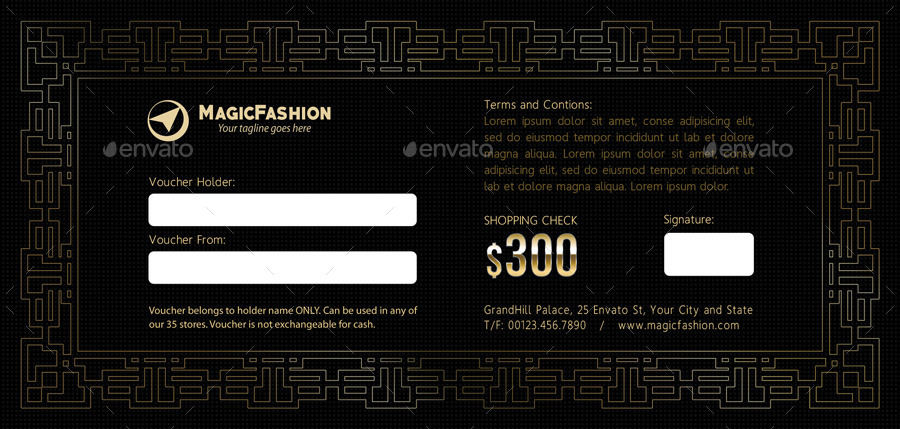 Elegant Gift Voucher V03, Print Templates | GraphicRiver
