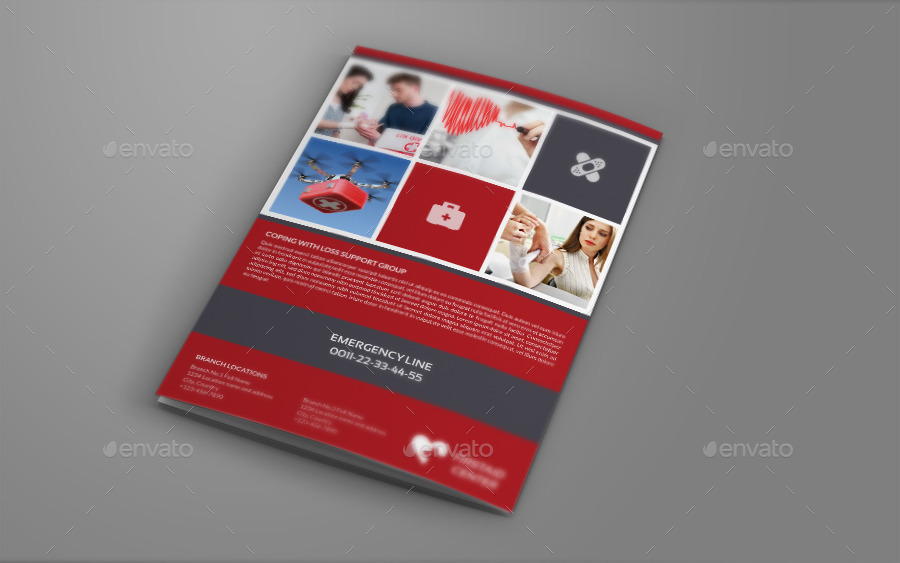 First Aid Brochure Bi-Fold Template, Print Templates | GraphicRiver