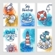 Nautical Cards Set, Vectors | GraphicRiver