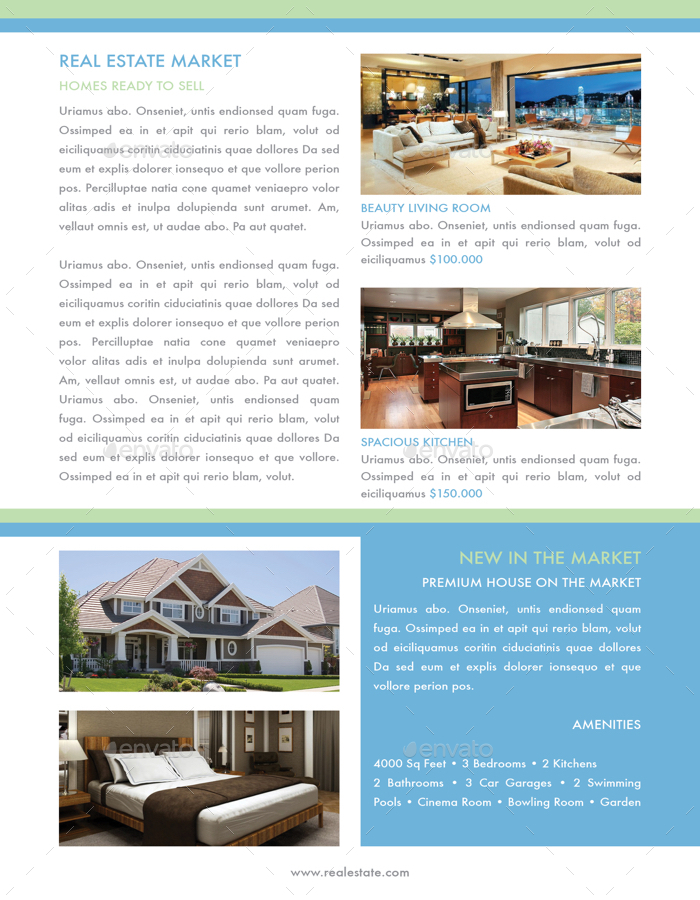 Real Estate Brochure Template, Print Templates | GraphicRiver