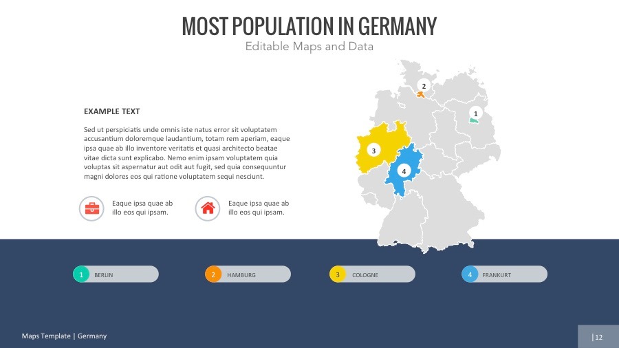 Germany Map - Editable Map Presentation, Presentation Templates ...