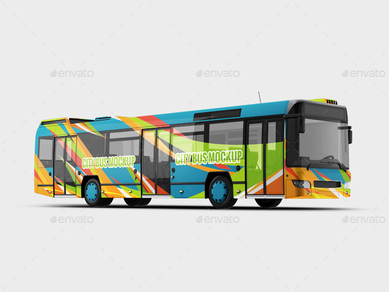 City Bus Mock-Up, Graphics | GraphicRiver