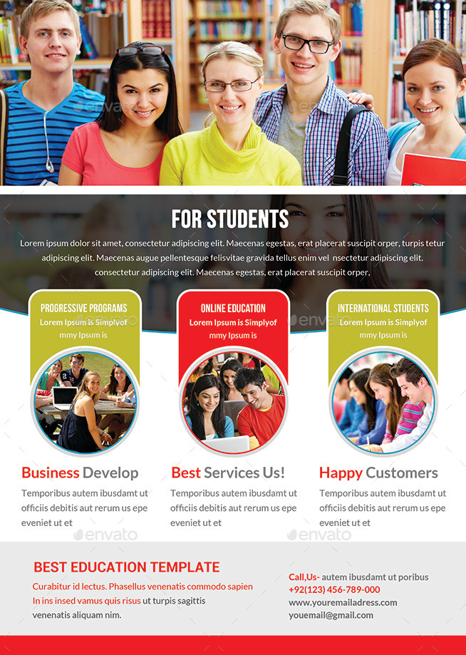 School Education Flyers Bundle, Print Templates | GraphicRiver