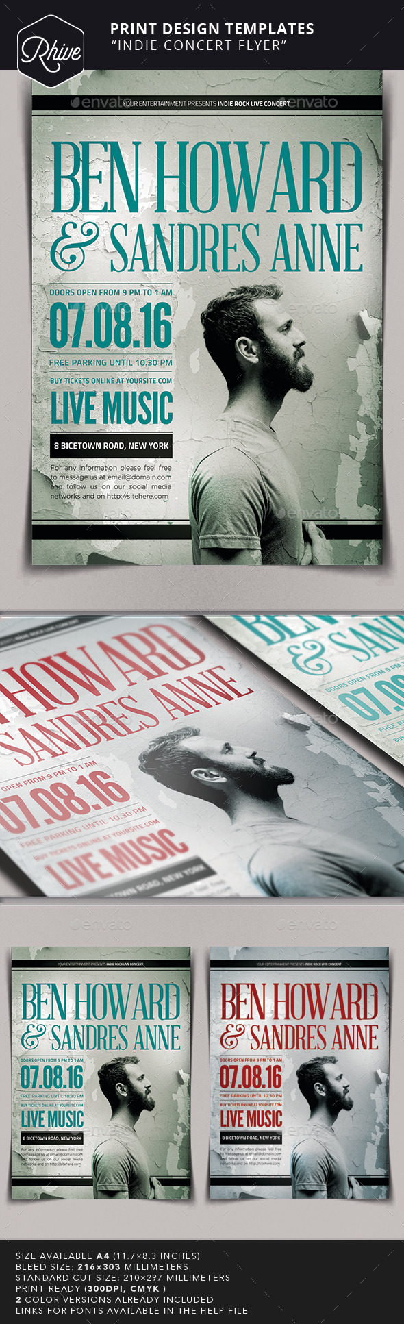 Indie Concert Flyer by MoonStarer | GraphicRiver