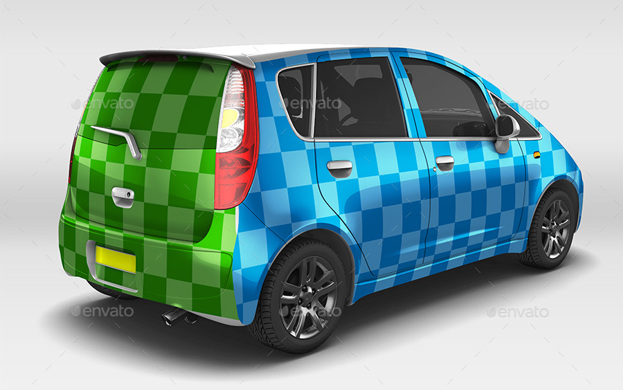 Subcompact Car Mock-Up, Graphics | GraphicRiver