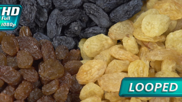 Three Kinds of Raisins, Stock Footage | VideoHive