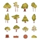 Forest Elements Set, Vectors | GraphicRiver