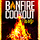 Bonfire Cookout Party Flyer, Print Templates | GraphicRiver