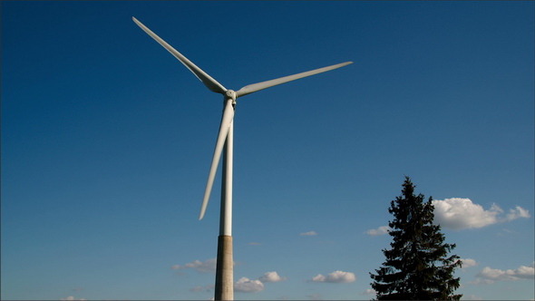 A Windmill Slowly Turning, Stock Footage | VideoHive