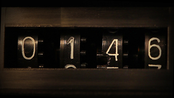 Old Mechanical Counter Counts Numbers, Stock Footage | VideoHive
