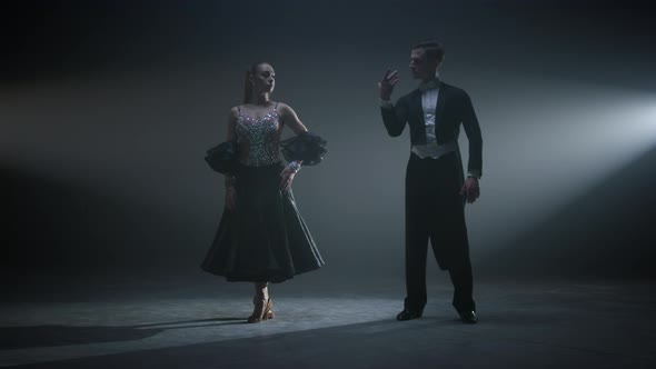 Dance Couple Bowing After Performance, Stock Footage | VideoHive