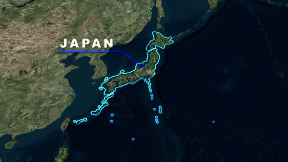 Japan World Map, Motion Graphics | VideoHive
