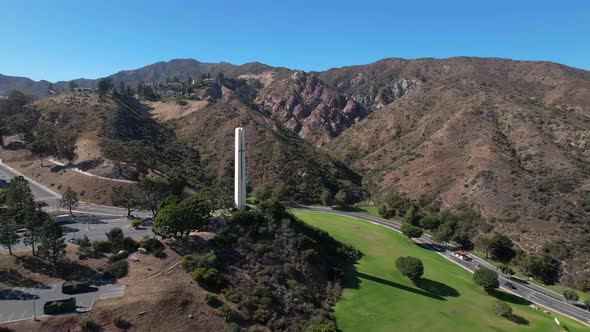 The Phillips Theme Tower at Pepperdine University with the surrounding ...