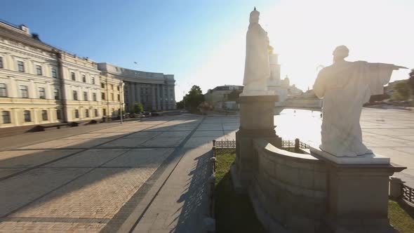 FPV Drone Footage of Fly Over St, Stock Footage | VideoHive