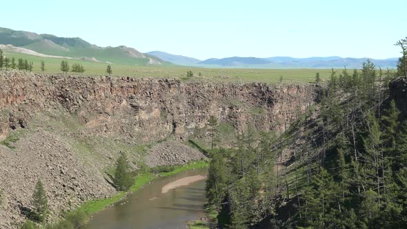 Deep Cleft Between Escarpments of Stony Canyon Geological Formation ...