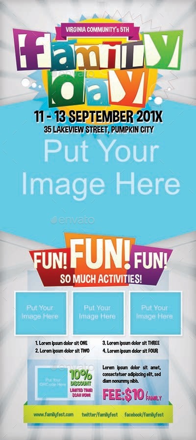 Family Summer Fest Banner, Print Templates | GraphicRiver