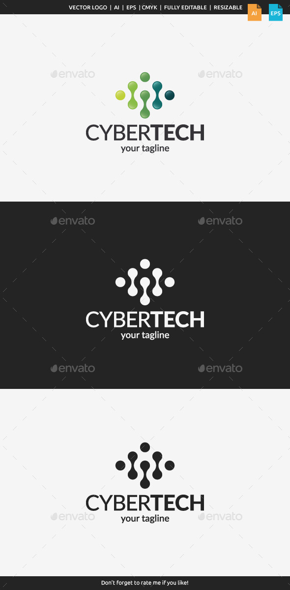 Cyber Tech Logo Template by flatos | GraphicRiver