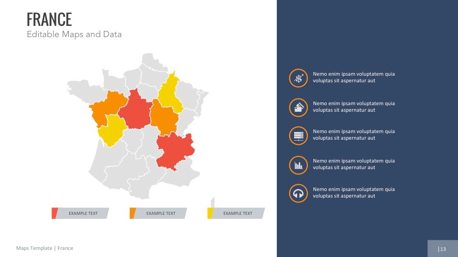 France Map - Editable Map Presentation, Presentation Templates ...