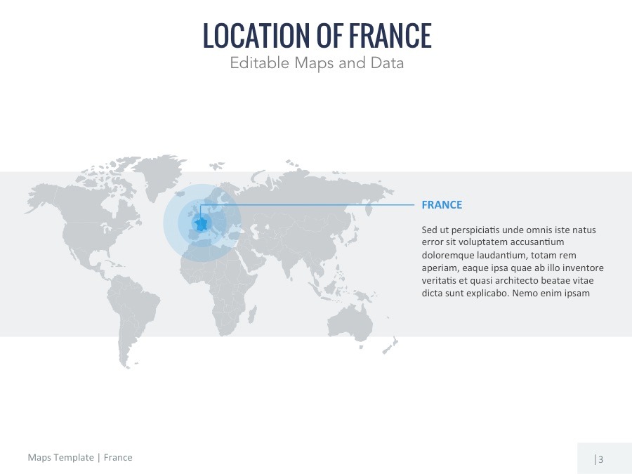 France Map - Editable Map Presentation, Presentation Templates ...