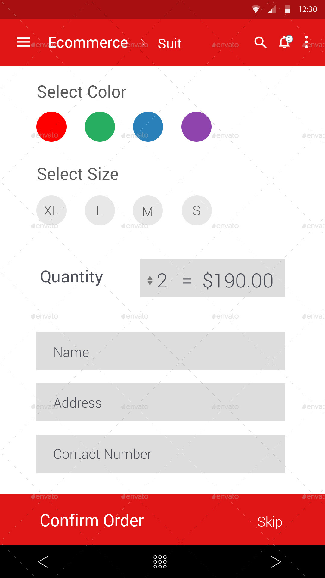Fashion App UI, Web Elements | GraphicRiver
