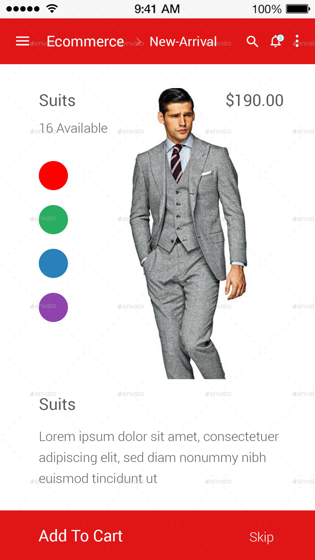 Fashion App UI, Web Elements | GraphicRiver