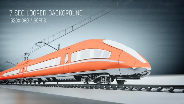 High Speed Passenger Train Front View, Motion Graphics | VideoHive