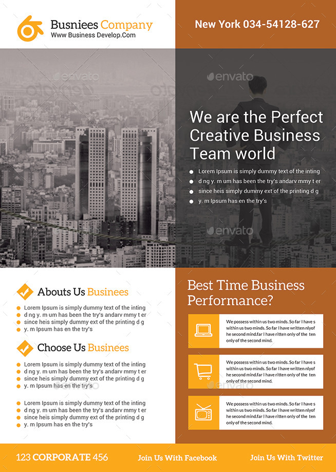 Corporate Business Flyer Template, Print Templates | GraphicRiver