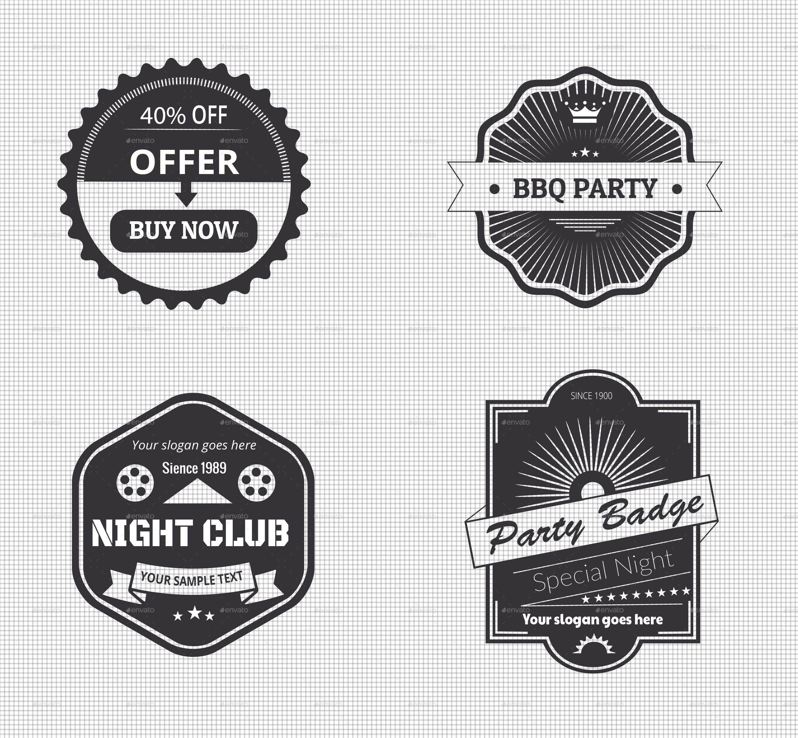 Badge Design, Web Elements | GraphicRiver